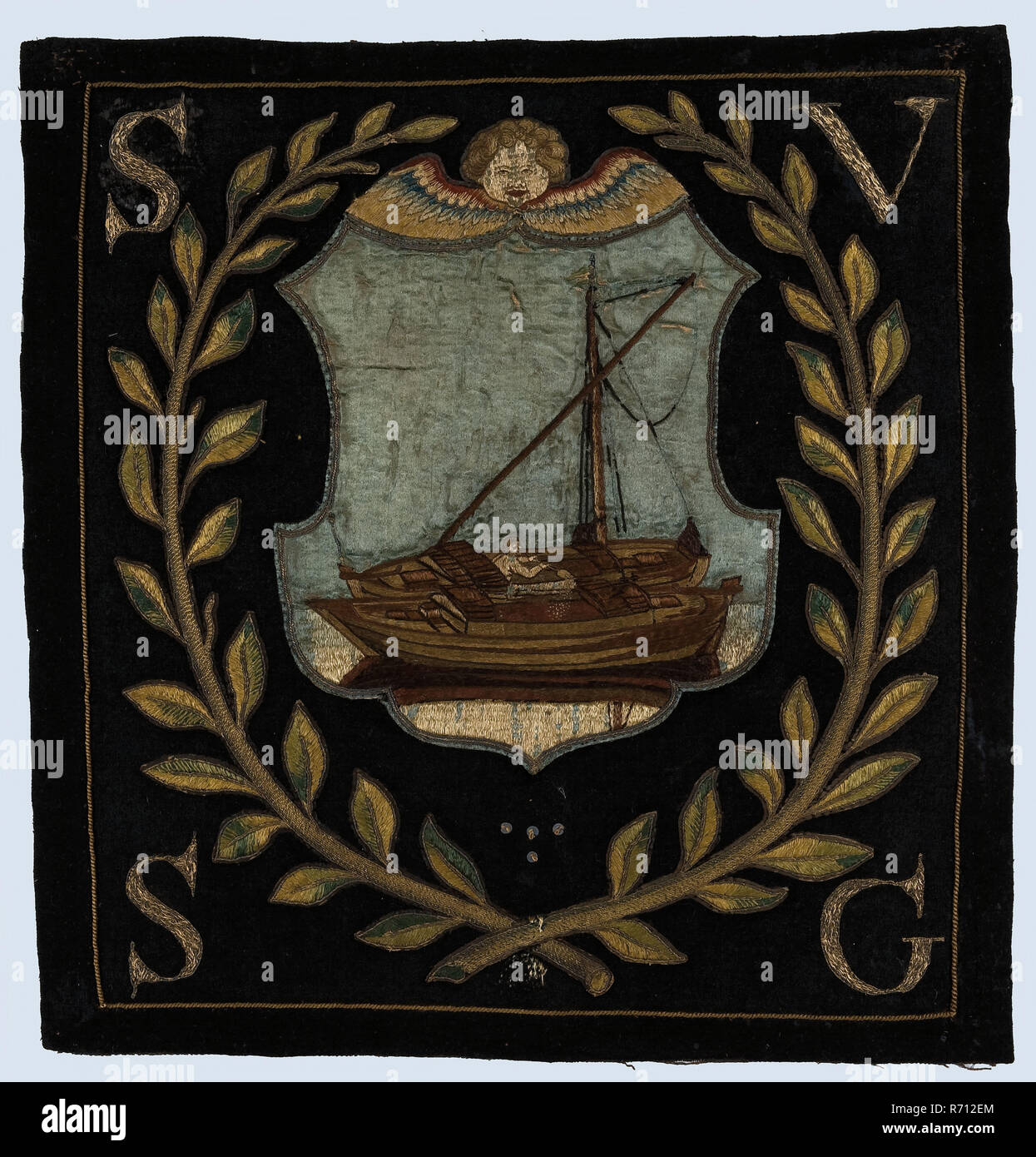 Silver embroidered letters hi-res stock photography and images - Alamy