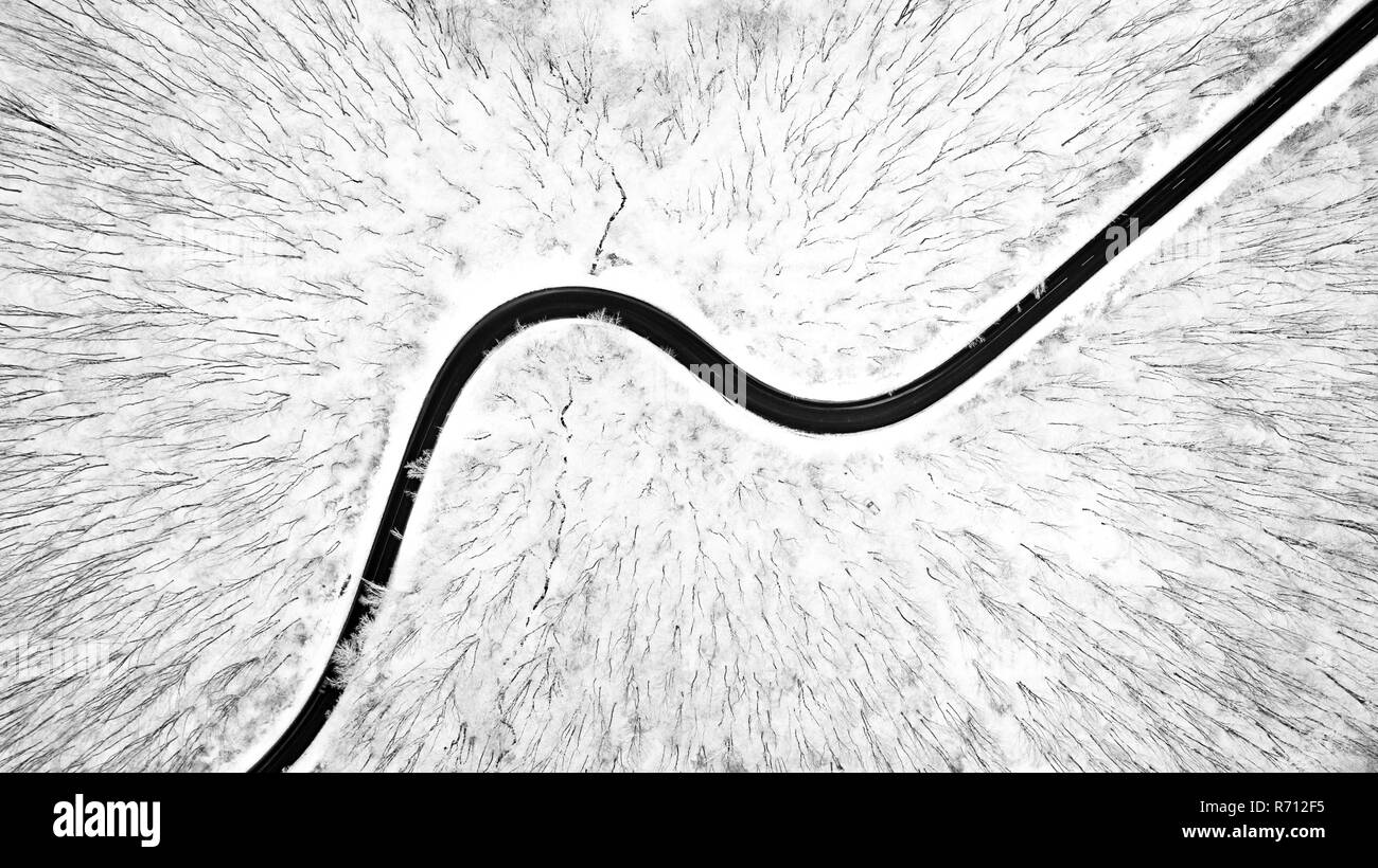 Frozen forest drone point hi-res stock photography and images - Alamy