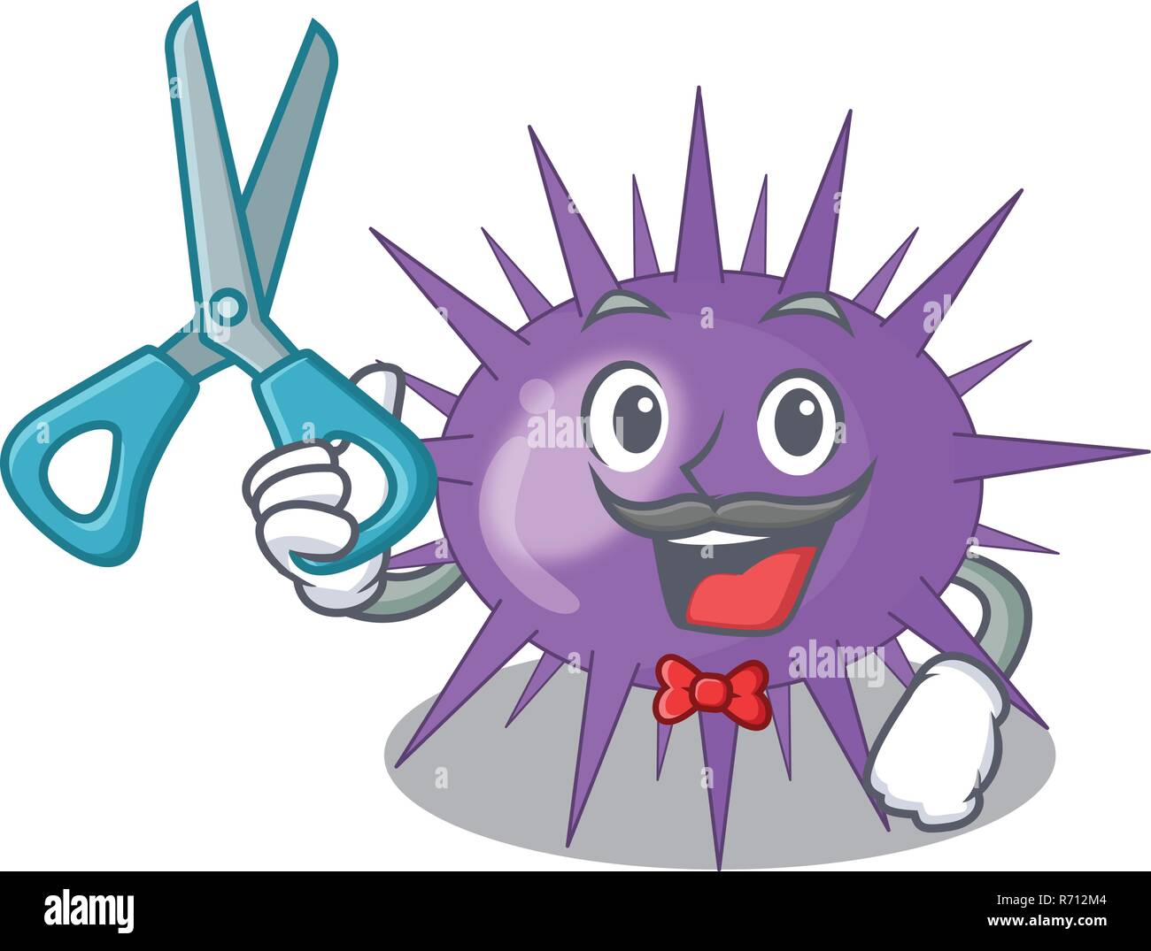 Barber sea urchin drawing engraving ink cartoon Stock Vector Image ...