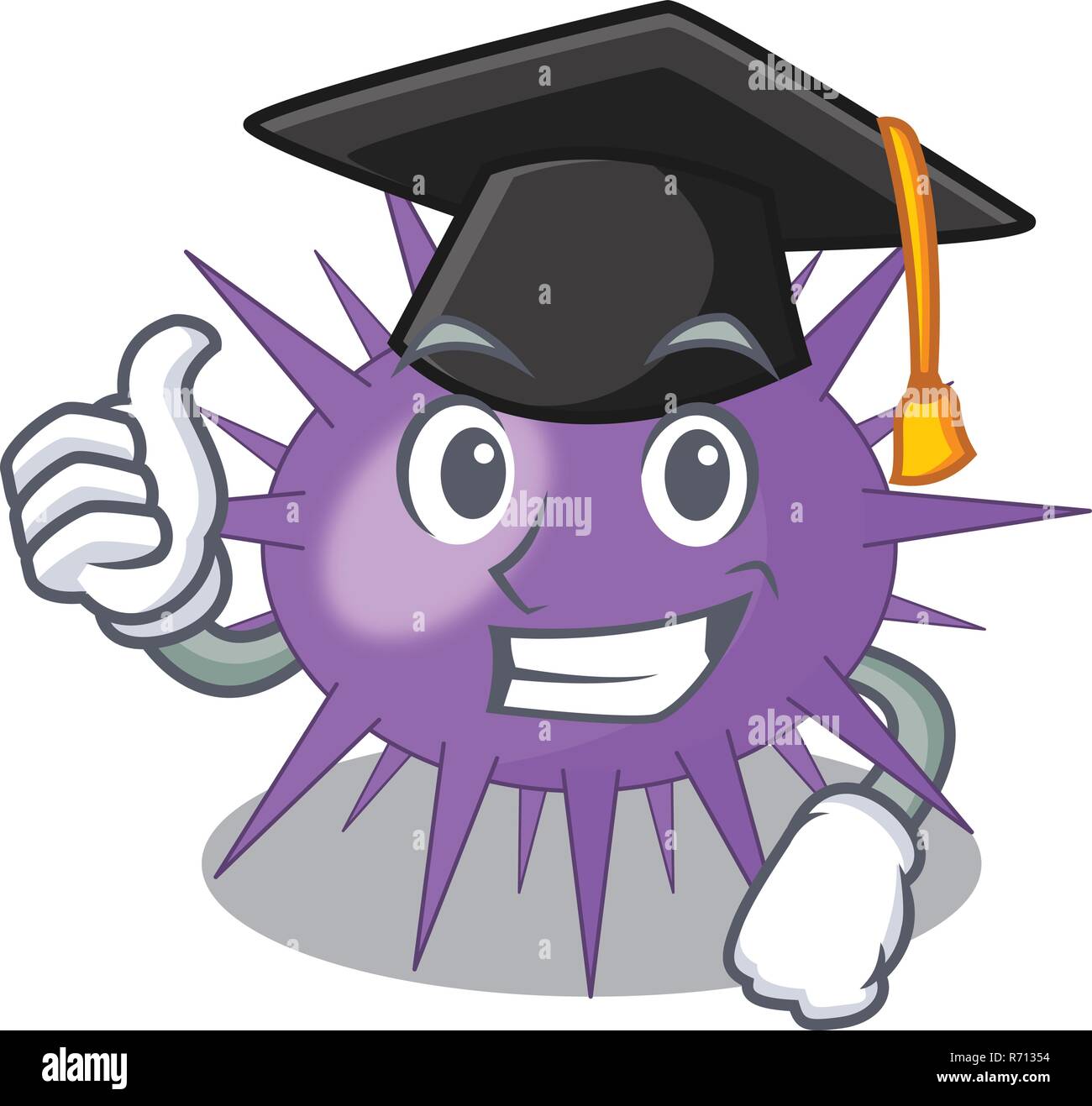Graduation Sea urchin commonly called in cartoon Stock Vector Image ...
