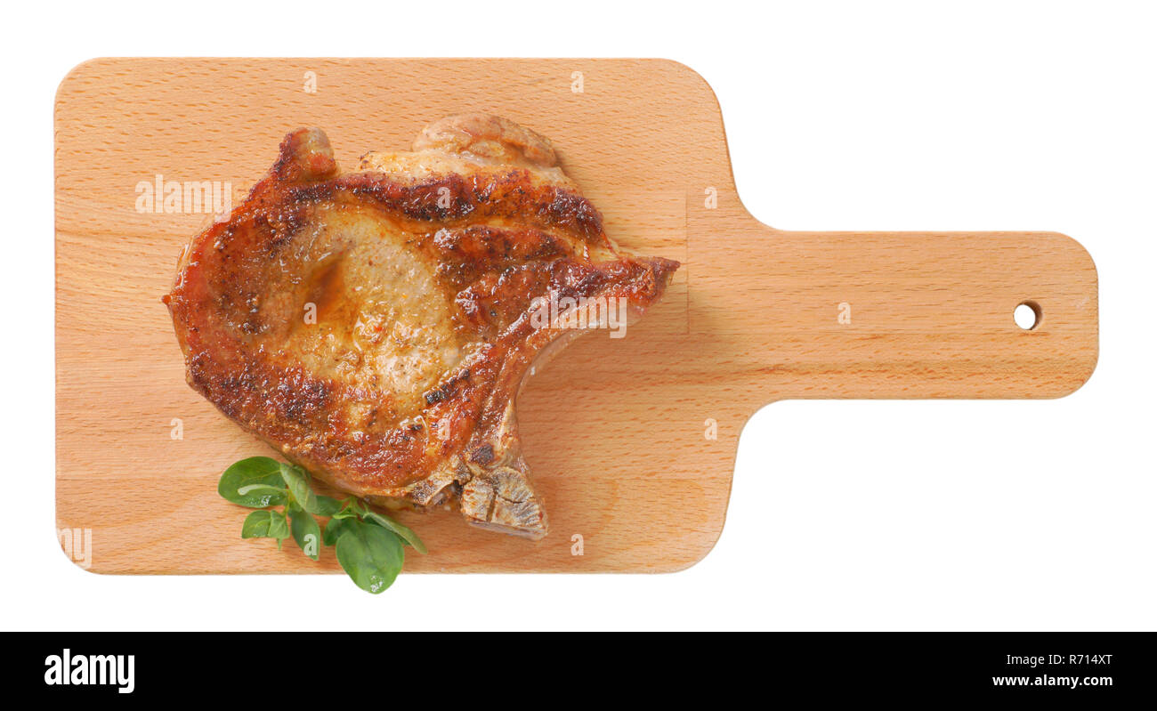 roasted pork chop Stock Photo - Alamy