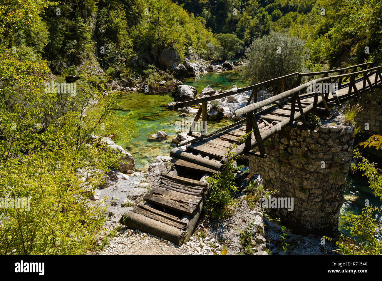 Roman bridge over river Mrtvica, Rimski Most, Mrtvica gorge, near ...