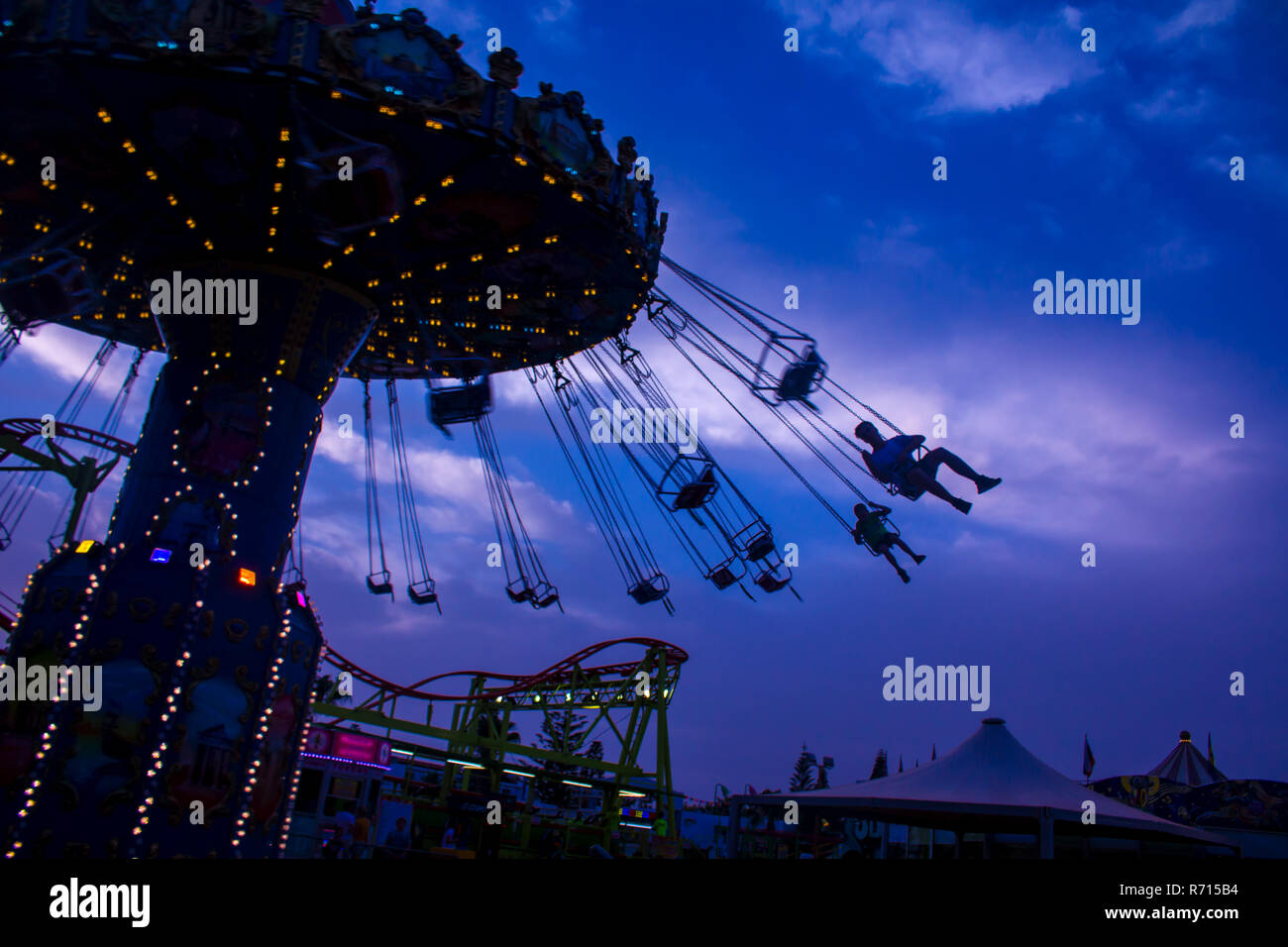 Amusement park sunset hi-res stock photography and images - Alamy