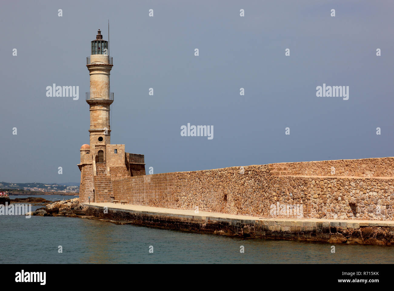 Venetian lighthouse at harbour, Chania, Crete, Greece Stock Photo - Alamy