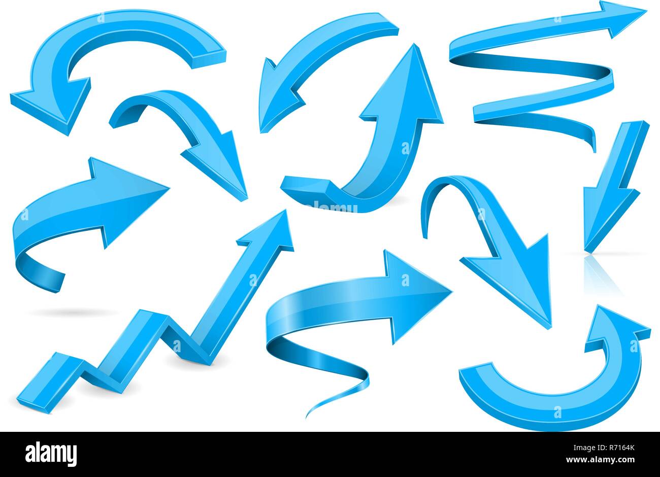 Blue direction arrows Stock Vector Images - Alamy