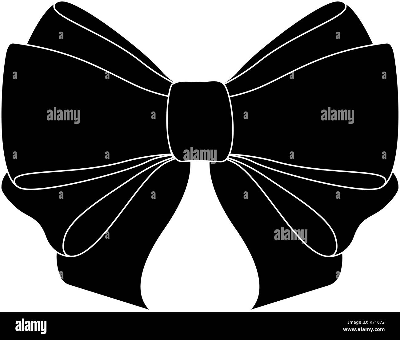 Black bow. Flat icon Stock Vector Image & Art - Alamy