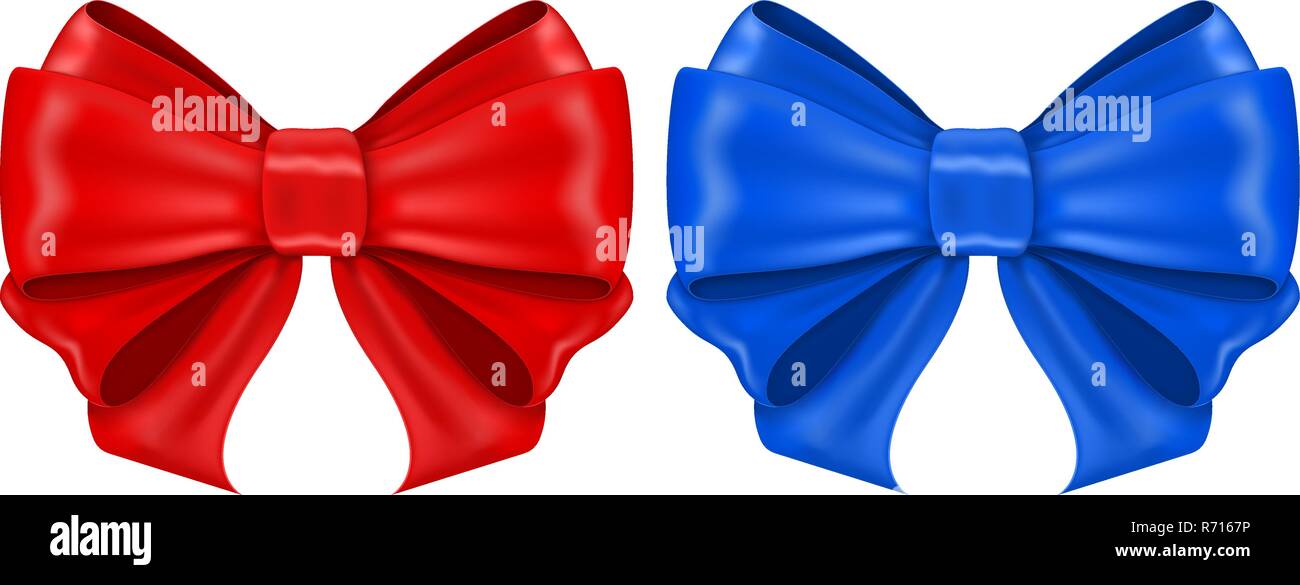 Red white blue ribbon bows Stock Vector Images - Alamy