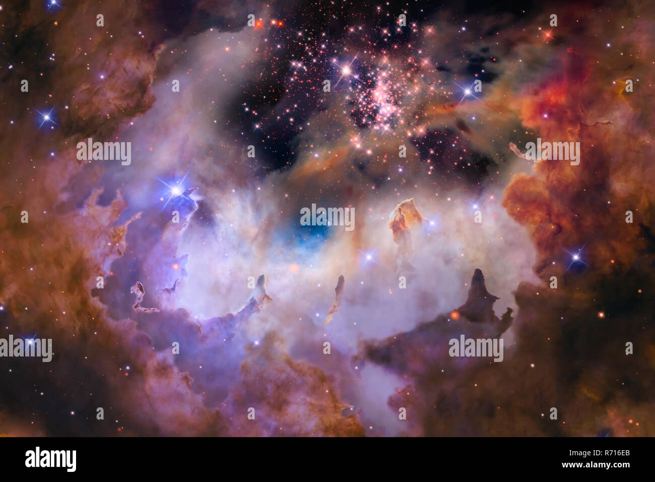 Fog in space, star dust, a space object computer animation Stock Photo ...