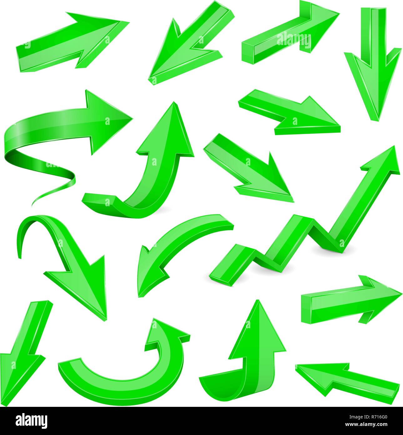 Green arrow progress up simple hi-res stock photography and images - Alamy