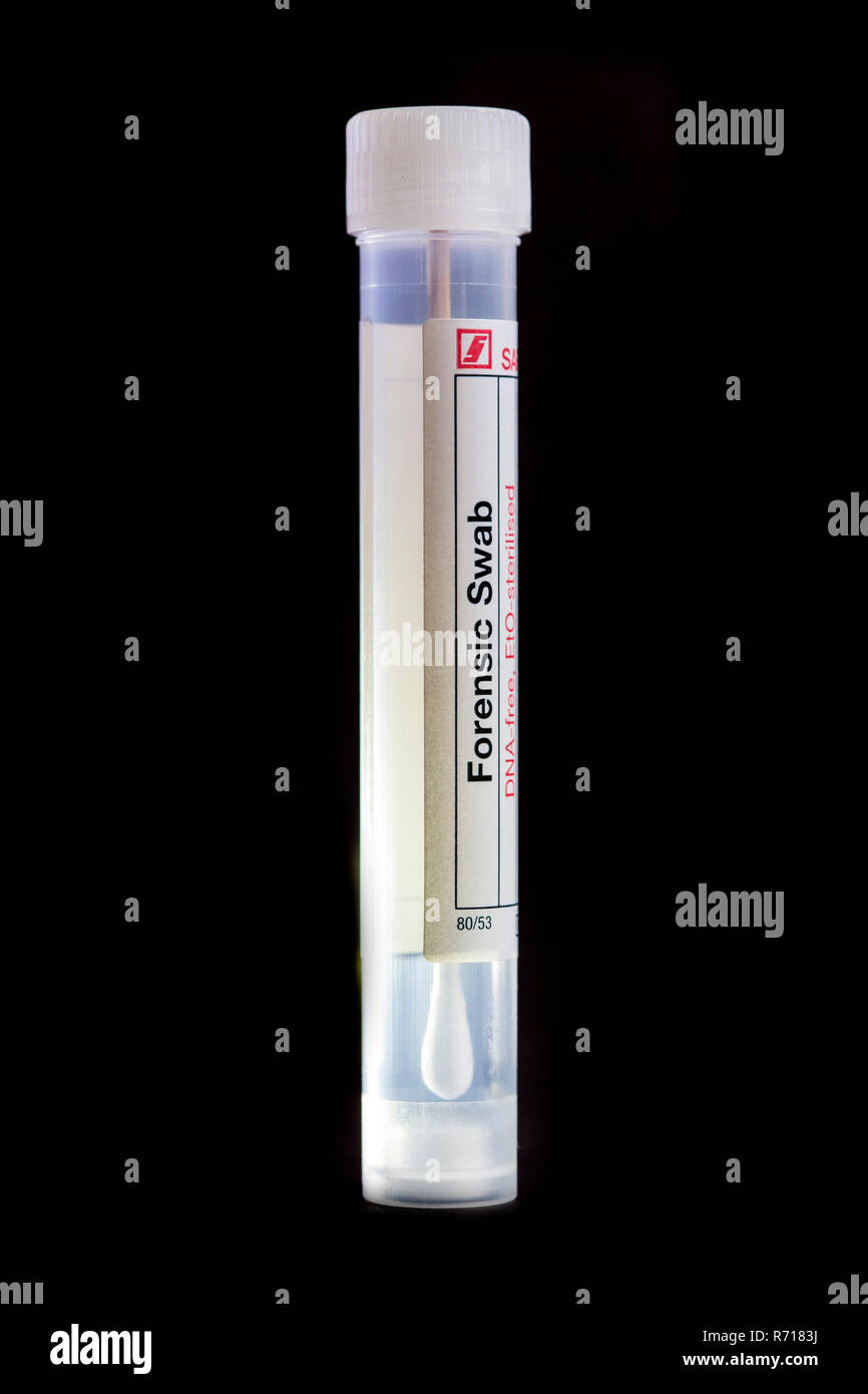 Forensic cotton swab for securing DNA, sterile, DNA trace analysis ...