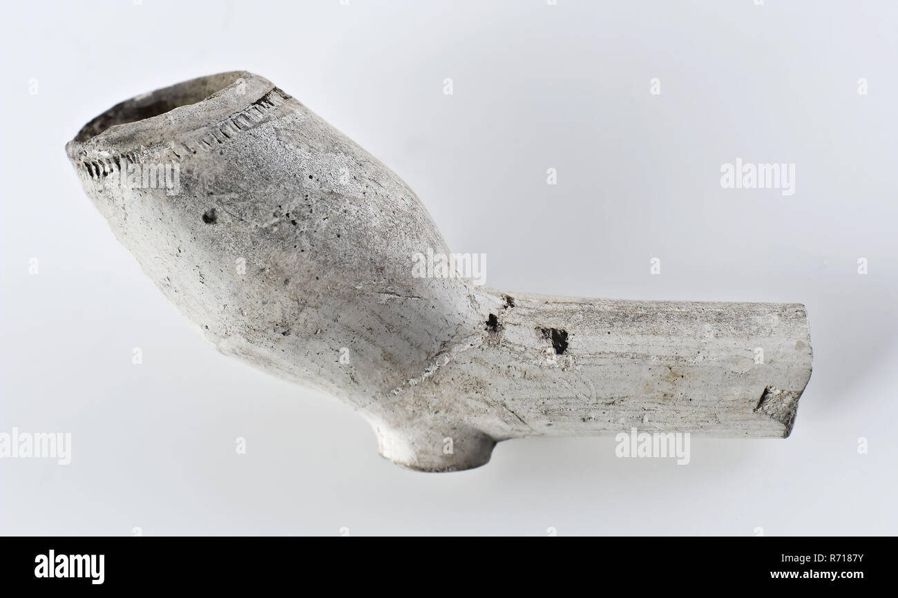 Hendrick Jansz., White clay pipe, marked, with smooth handle, clay pipe ...