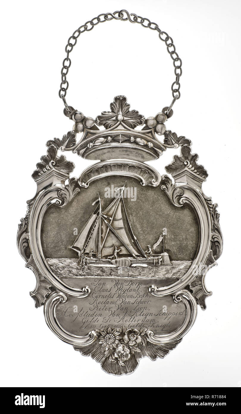 Silversmith: Kornelis Brouwer, Funeral shield of the Klein ...