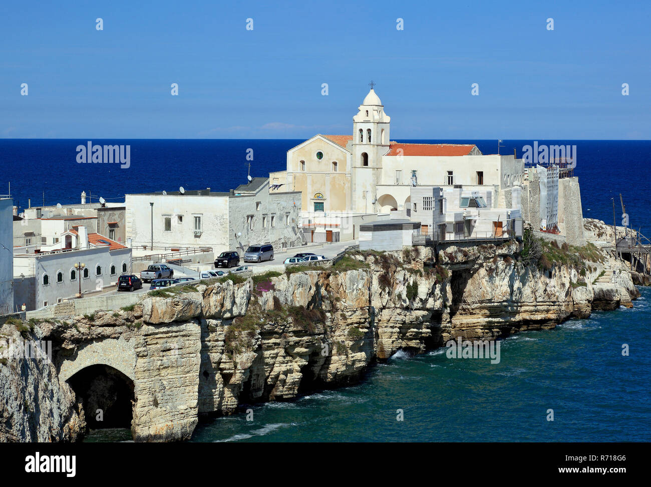 Church La Chiesa di Santa Croce, Vieste, Gargano, Apulia, Italy Stock ...