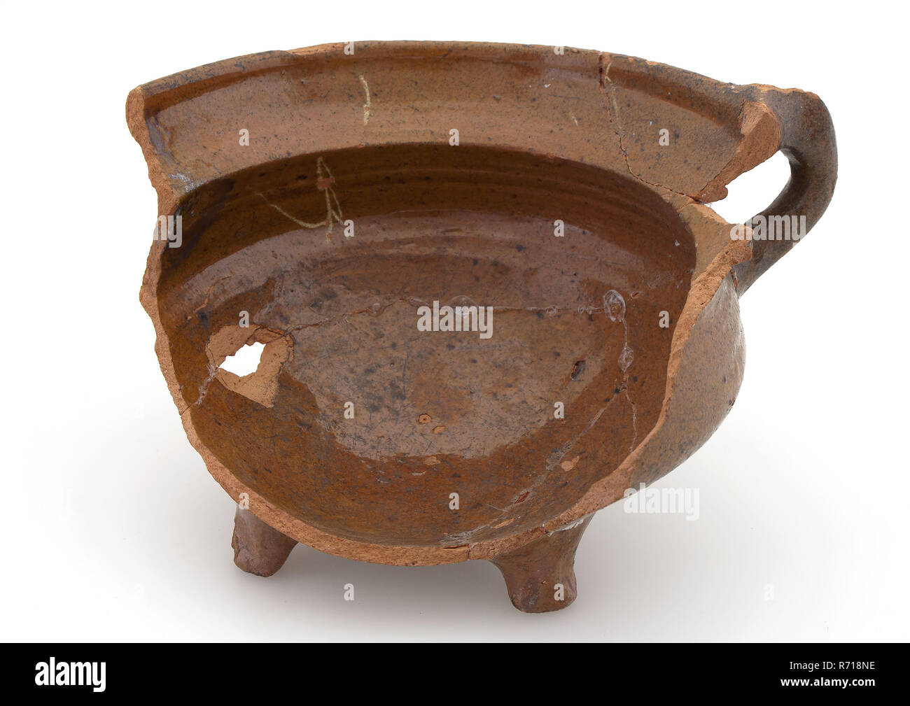 Earthenware cooking pot, low model with wide top edge, two bandors, on ...