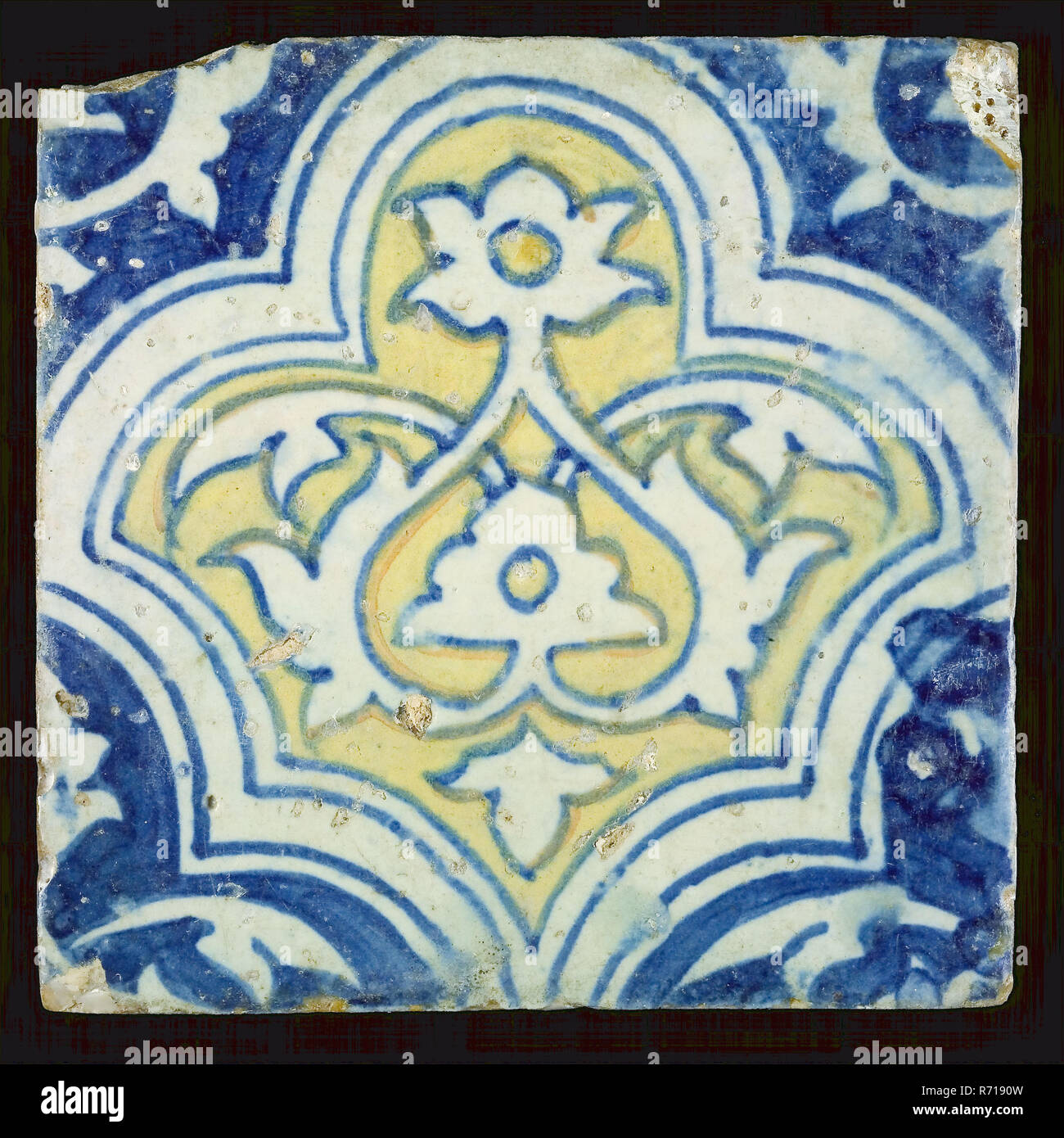 Ornament tile, polychrome braid band decor, wall tile tile sculpture ...