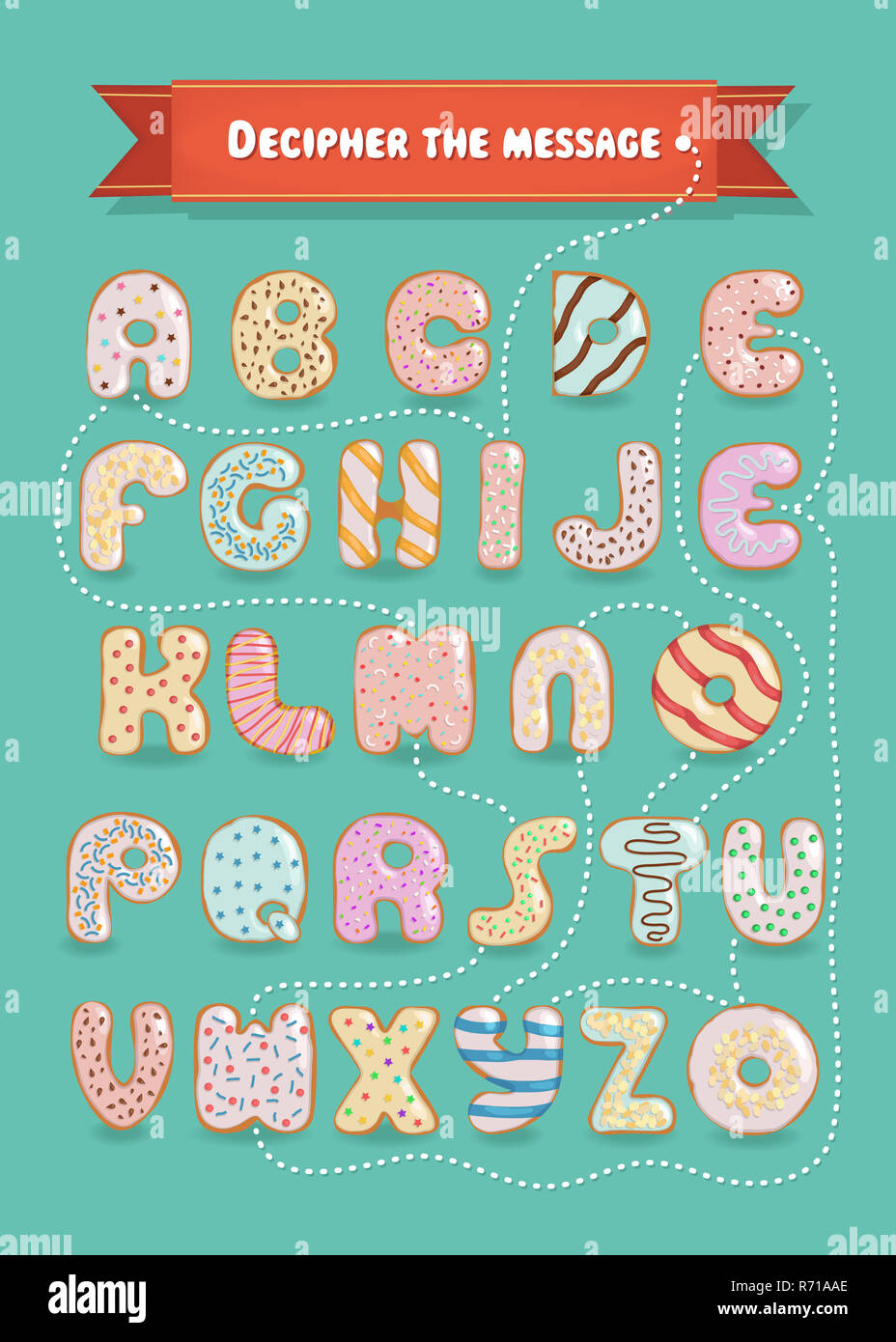 Letter donut font doughnut alphabet hi-res stock photography and images ...
