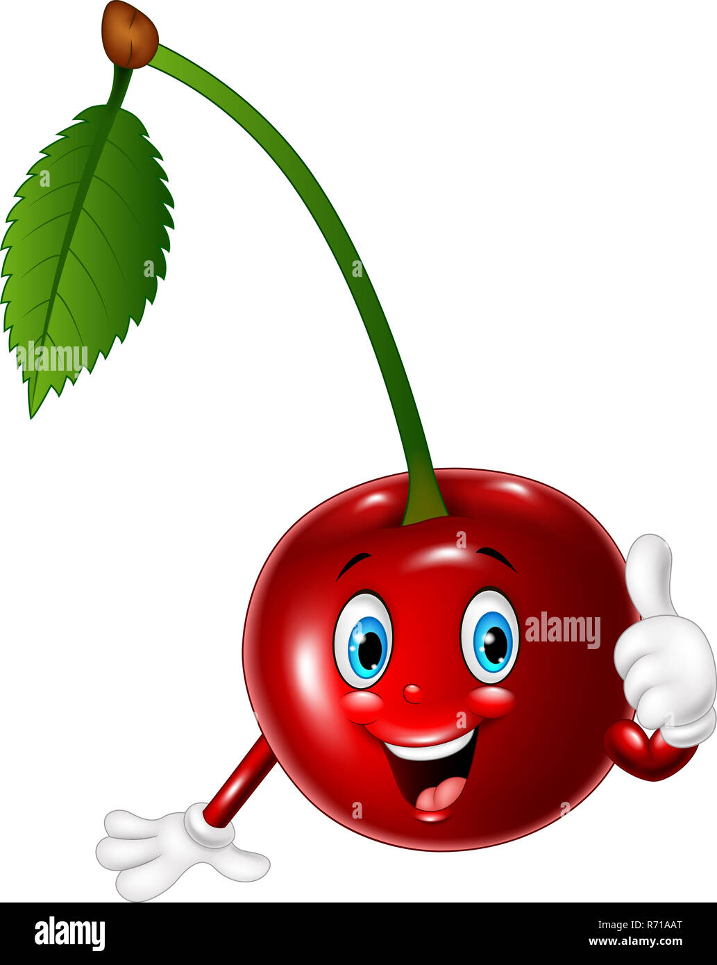 Cartoon cherry giving thumbs up Stock Photo - Alamy