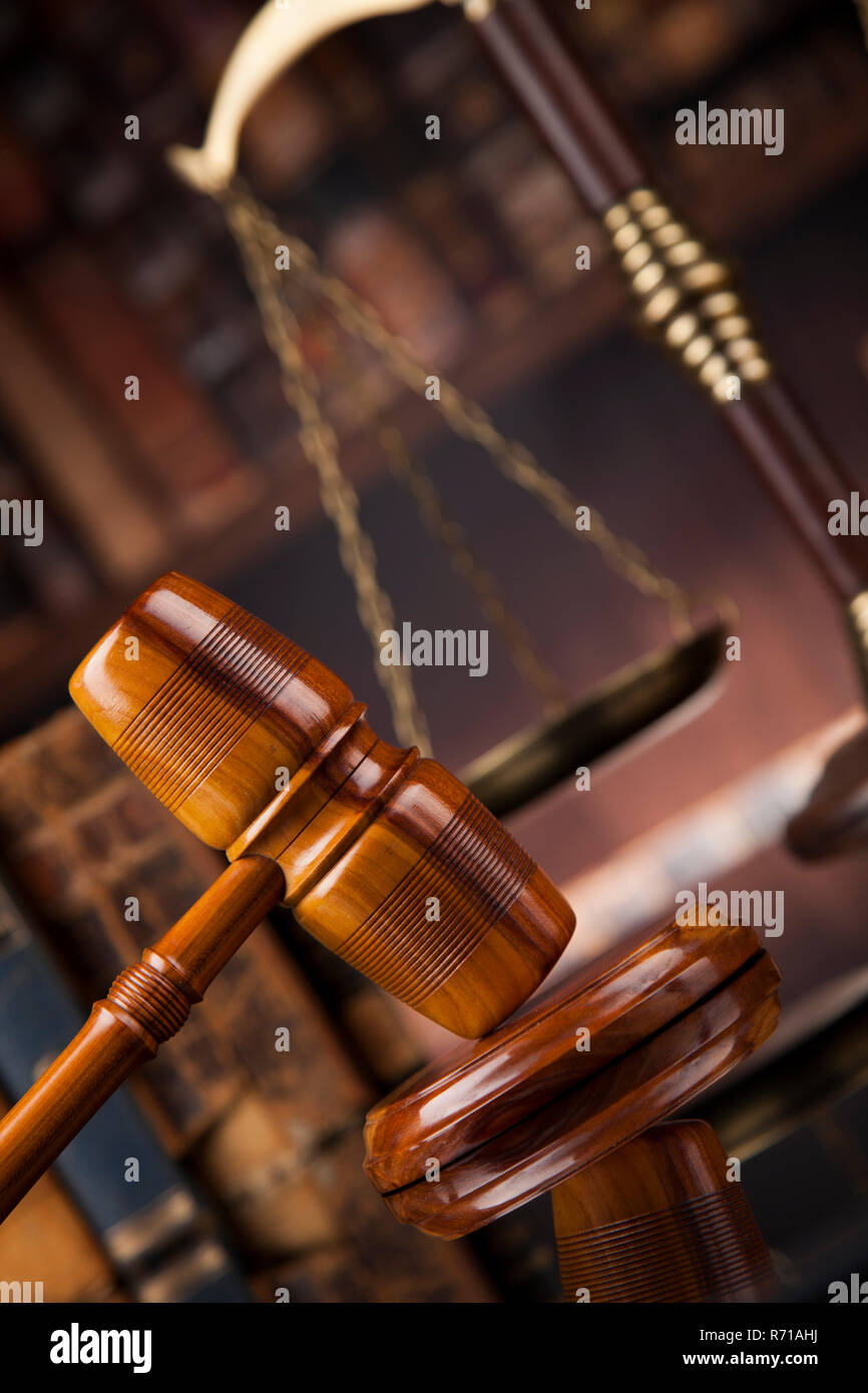 Courtroom, Law theme, mallet of the justice Stock Photo - Alamy