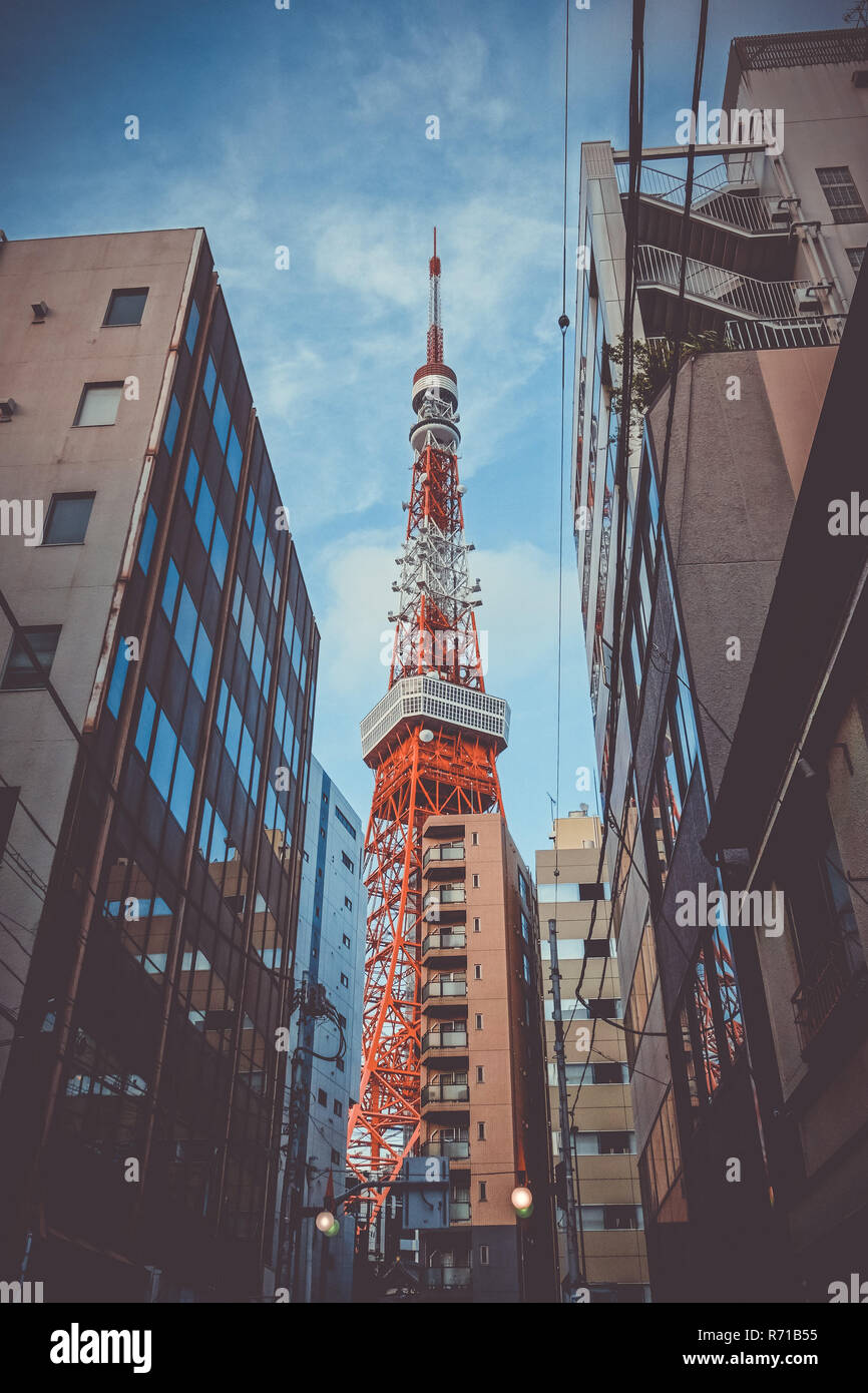 Tokyo tower and buildings, Japan Stock Photo - Alamy
