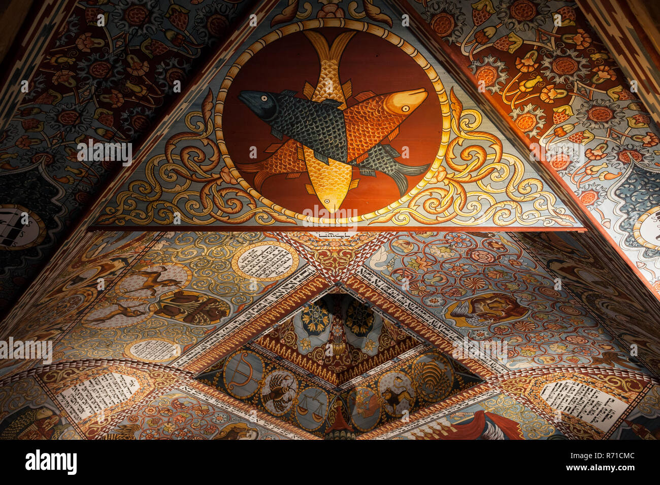 Poland, Warsaw, POLIN Museum of the History of Polish Jews, ornamental ...