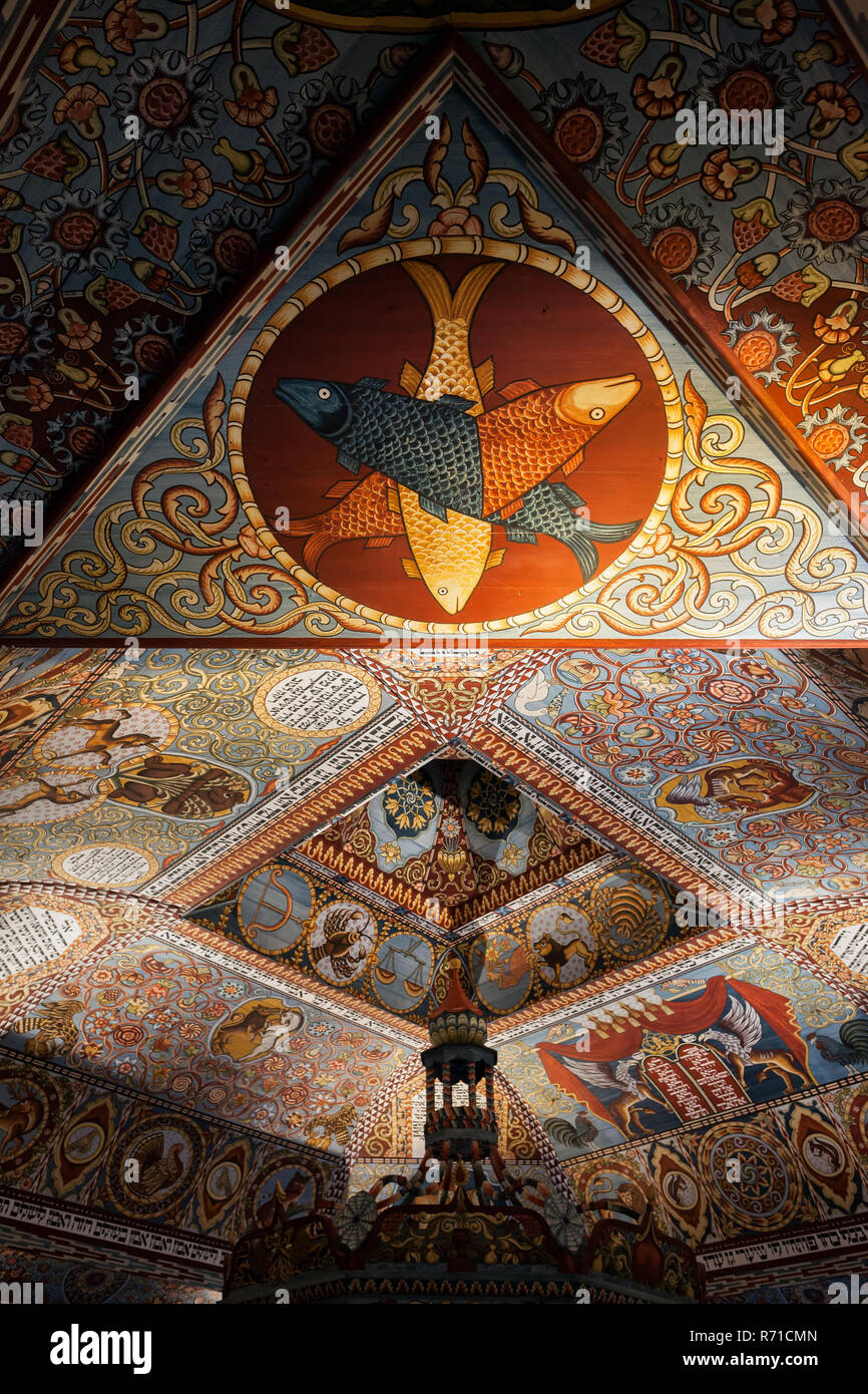 Poland, Warsaw, POLIN Museum of the History of Polish Jews, ornamental ...