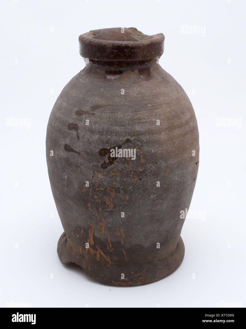 Pottery pot on stand, baluster shape, used in the sugar industry, sugar ...