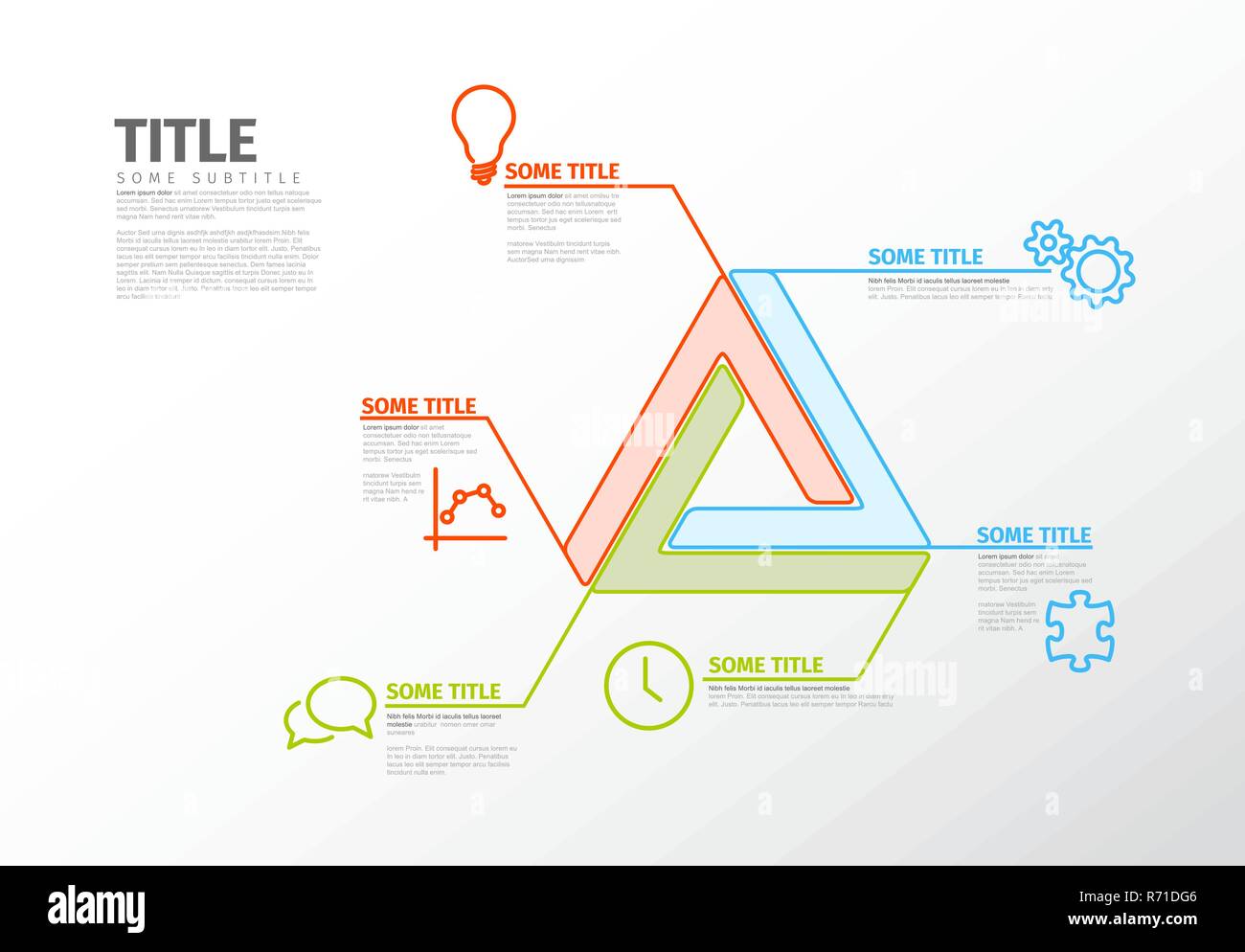 Vector Infographic report template made from lines and abstract ...