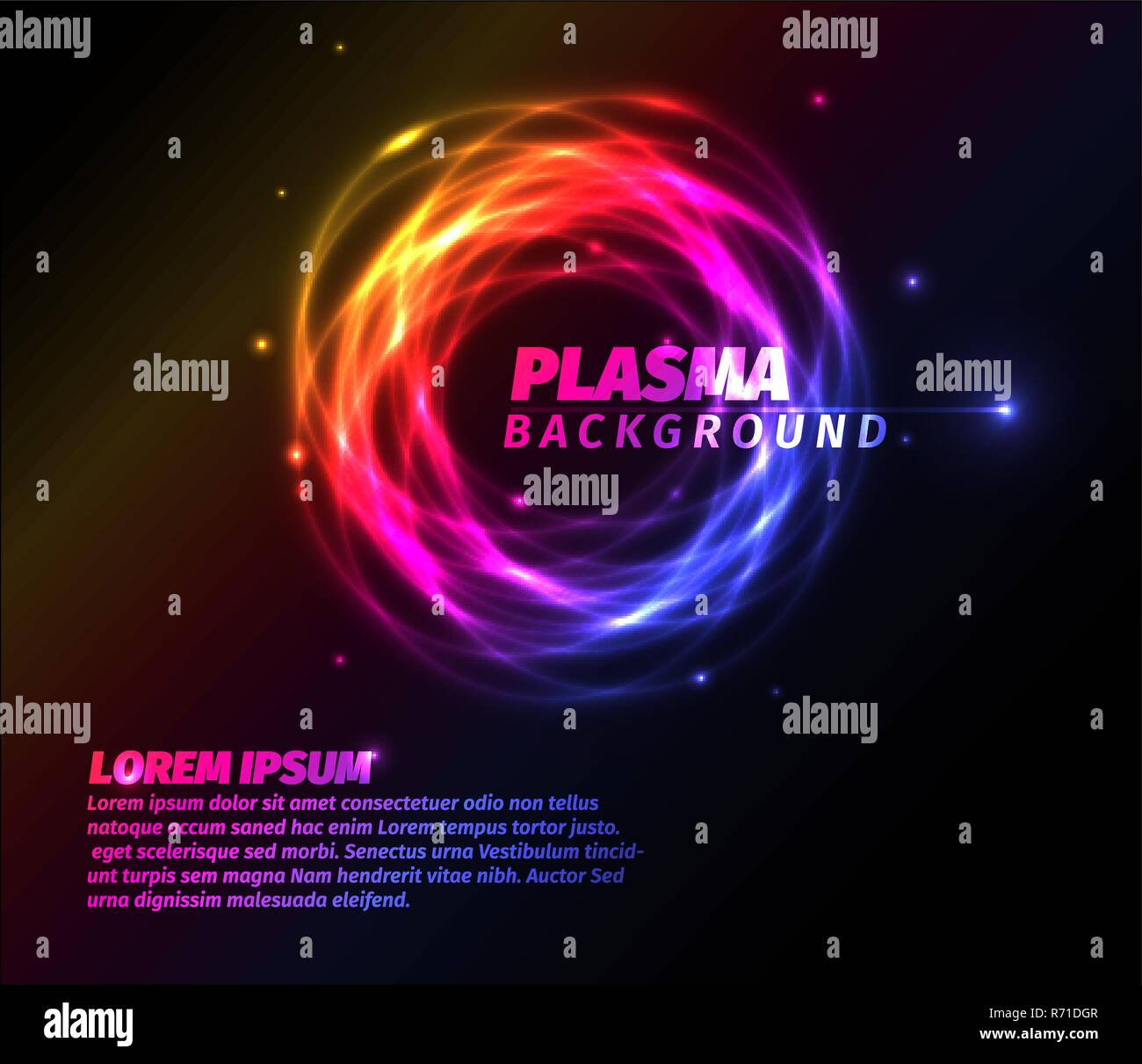 Abstract background with colorful plasma vector ring Stock Vector Image ...