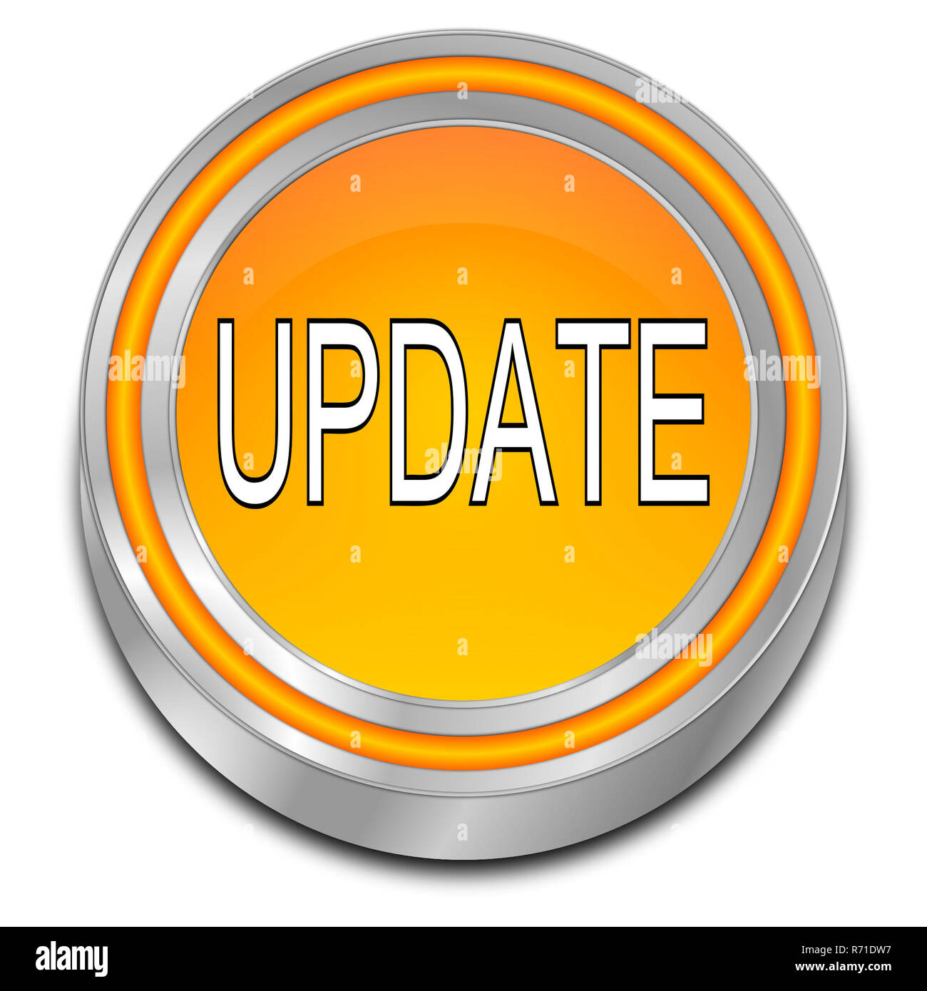 decorative orange Update Button - 3D illustration Stock Photo - Alamy