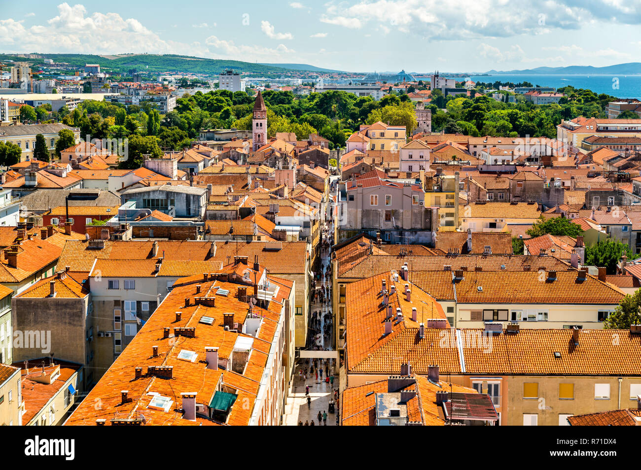 Aerial view of Zadar old town in Croatia, the Balkans Stock Photo - Alamy