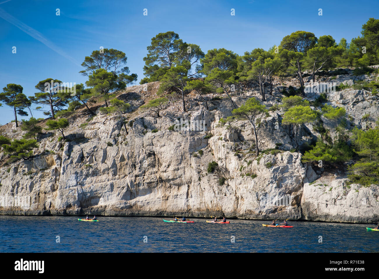 Calanques National Park, France: kayak Stock Photo - Alamy