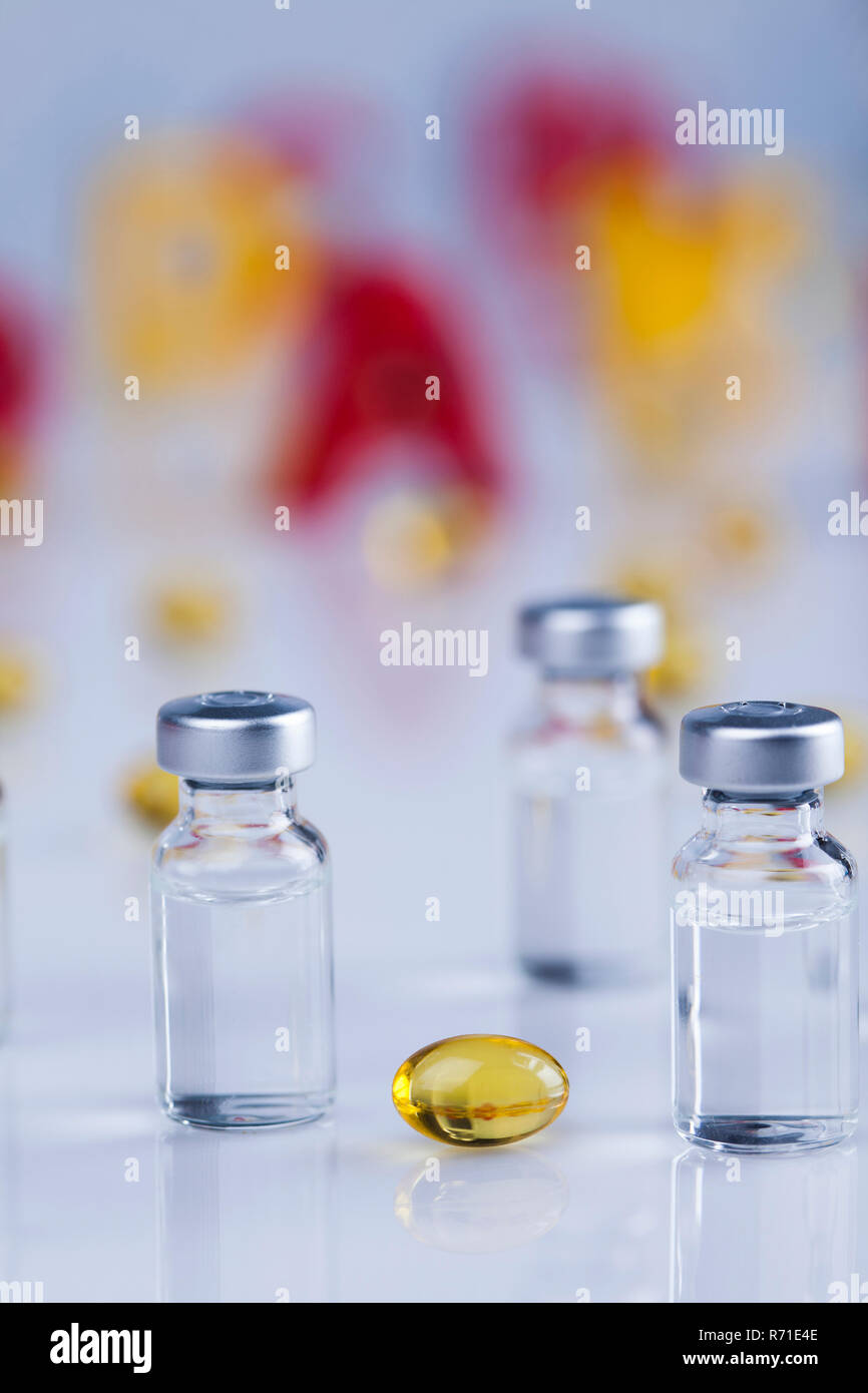 Healthy, Close up of Pills, Tablets, Capsule, Medical background Stock ...