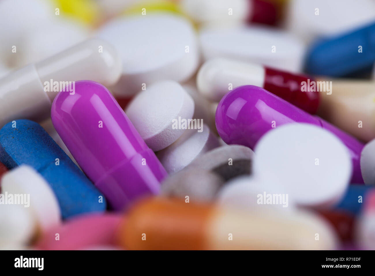 Healthy, Close up of Pills, Tablets, Capsule, Medical background Stock ...