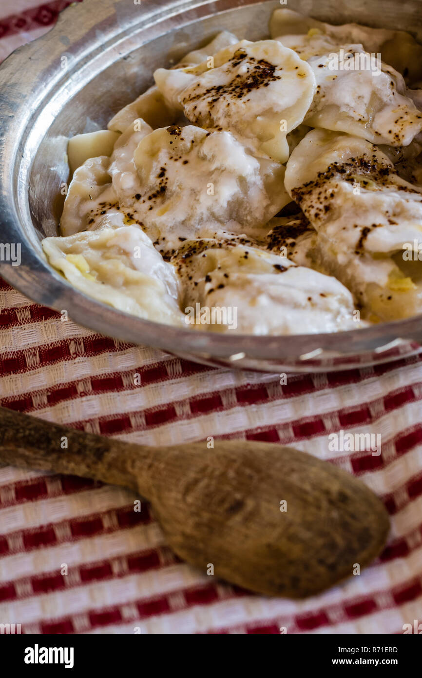 Traditional Circassian Ravioli Made with Potatoes Stock Photo - Alamy
