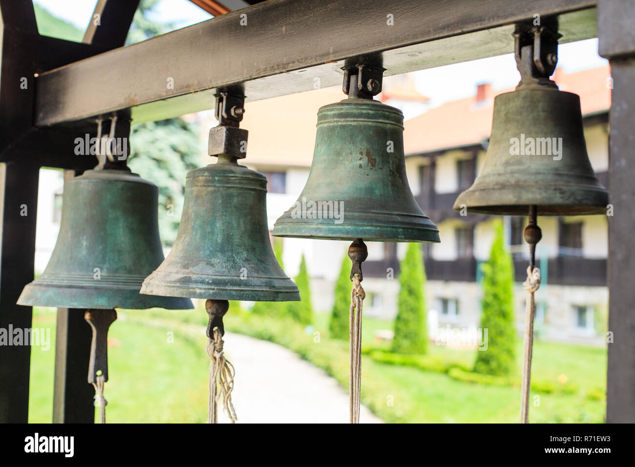 Orthodox Christianity bells Manasija Monastery Stock Photo - Alamy