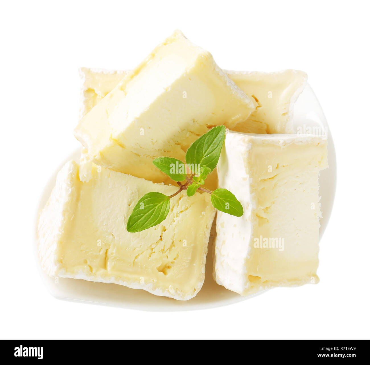 French Chaource cheese Stock Photo - Alamy