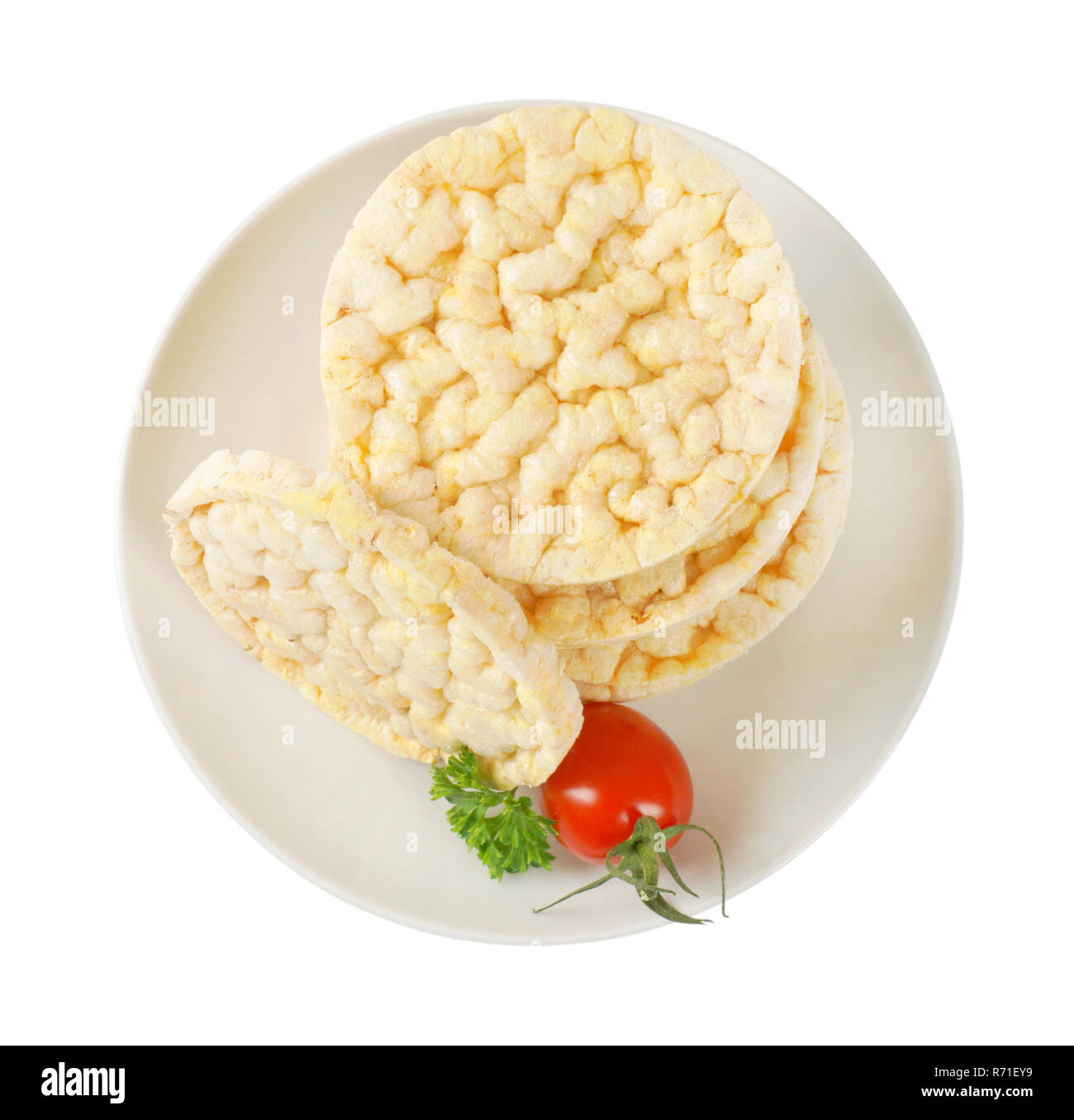 puffed rice cakes Stock Photo - Alamy