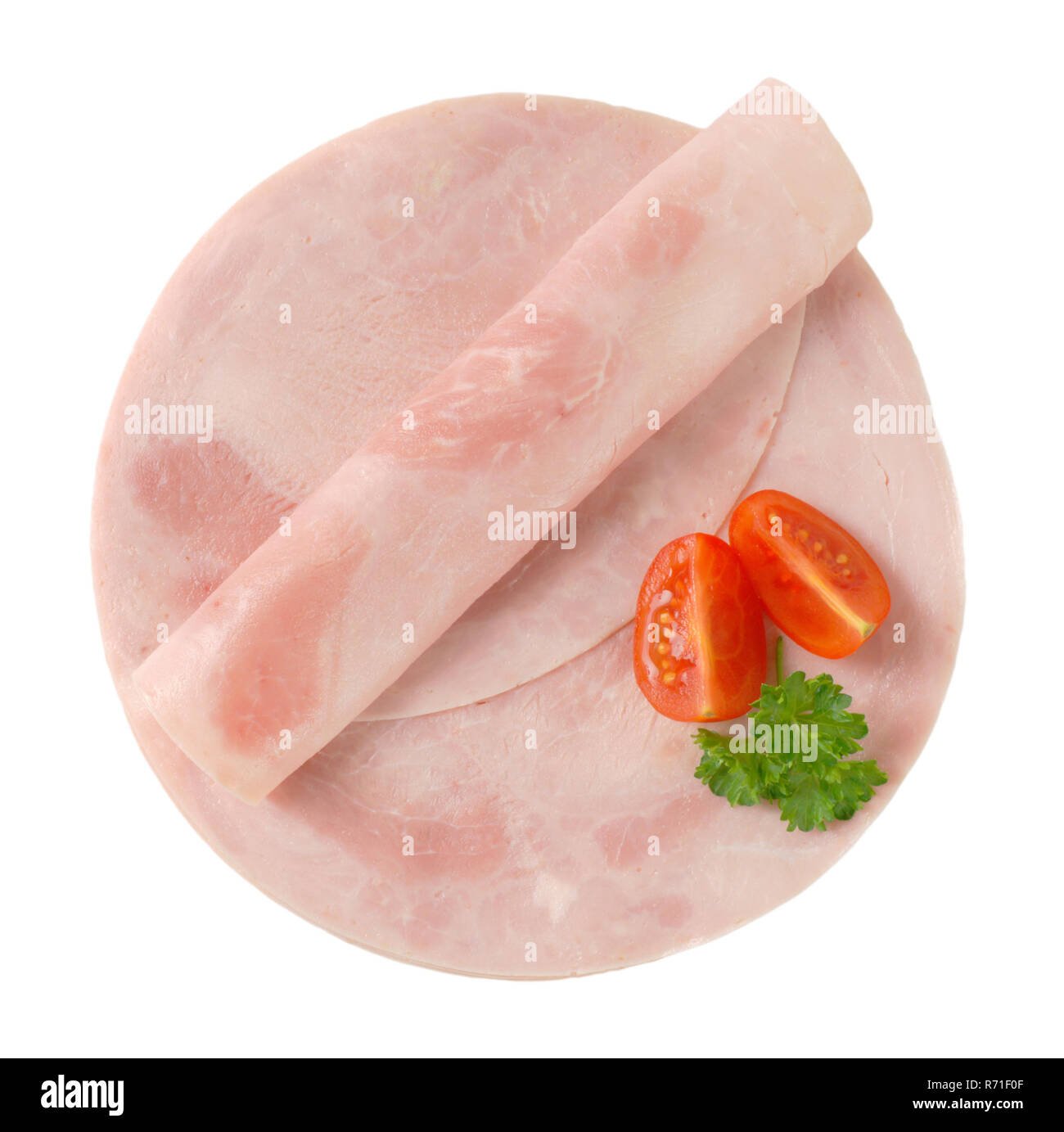 slices of pork ham Stock Photo - Alamy