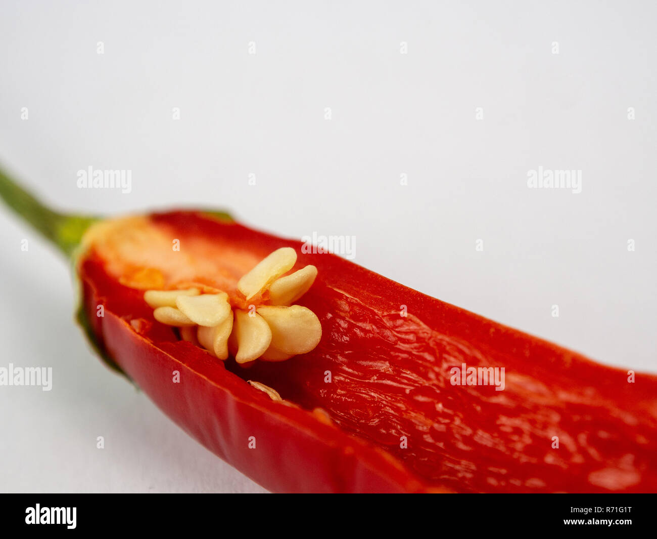Cross-section of chili pepper Stock Photo - Alamy