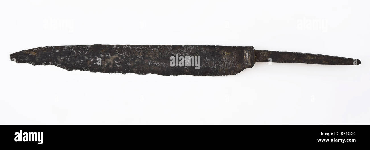 Long narrow blade of knife, with narrowed sting, blade knife cutlery ...