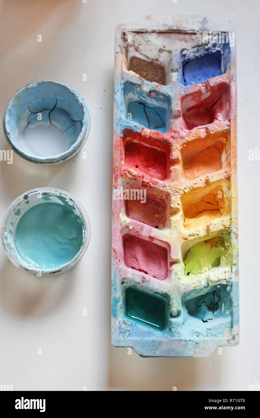 Dried up Watercolor Stock Photo - Alamy