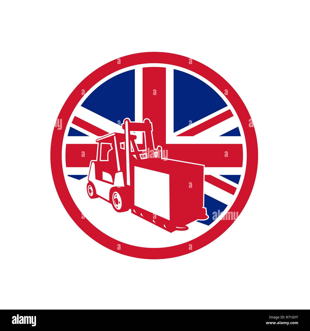 British Logistics Union Jack Flag Icon Stock Photo - Alamy