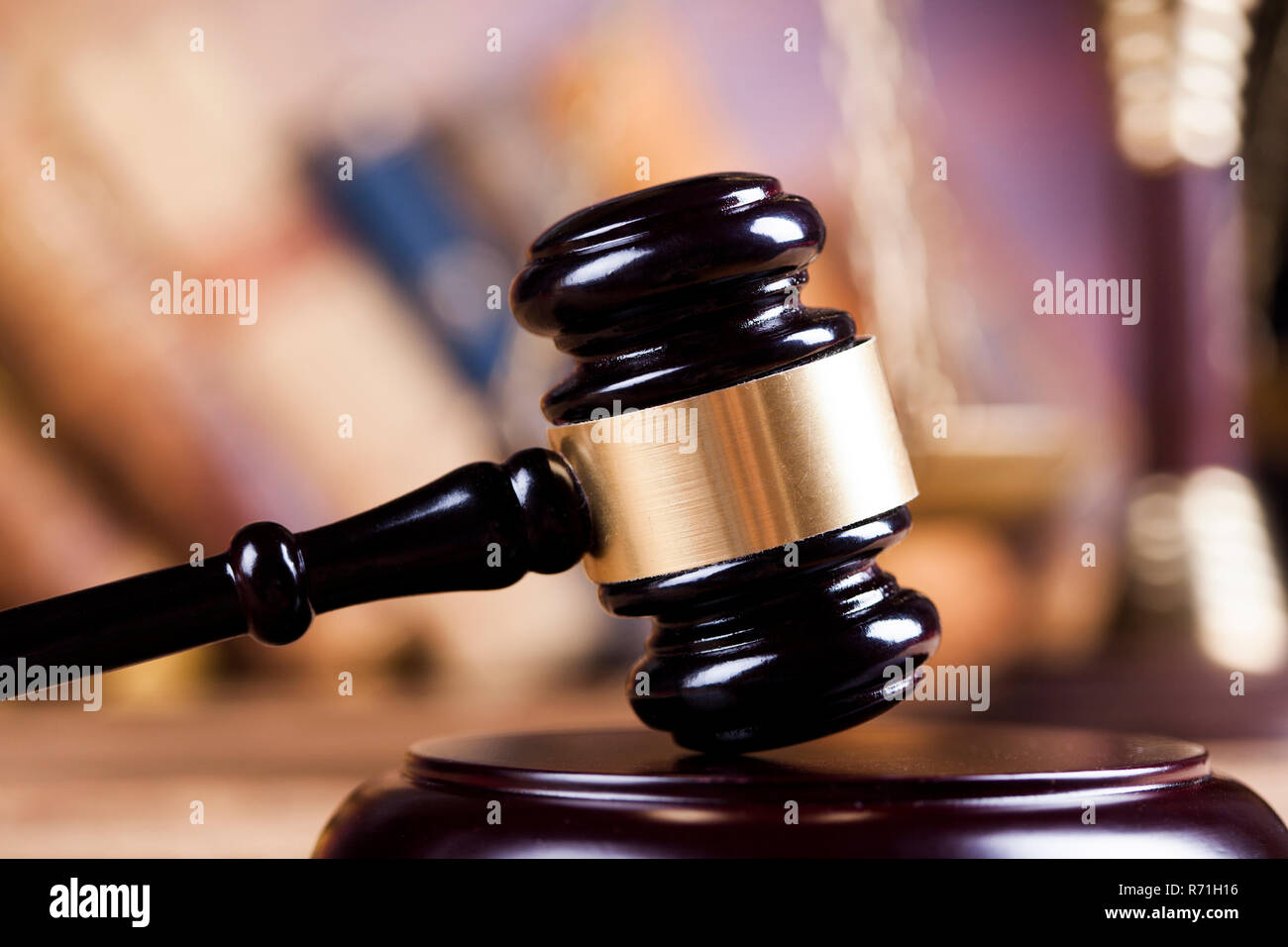 Judge gavel,Law concept, wooden desk background Stock Photo - Alamy