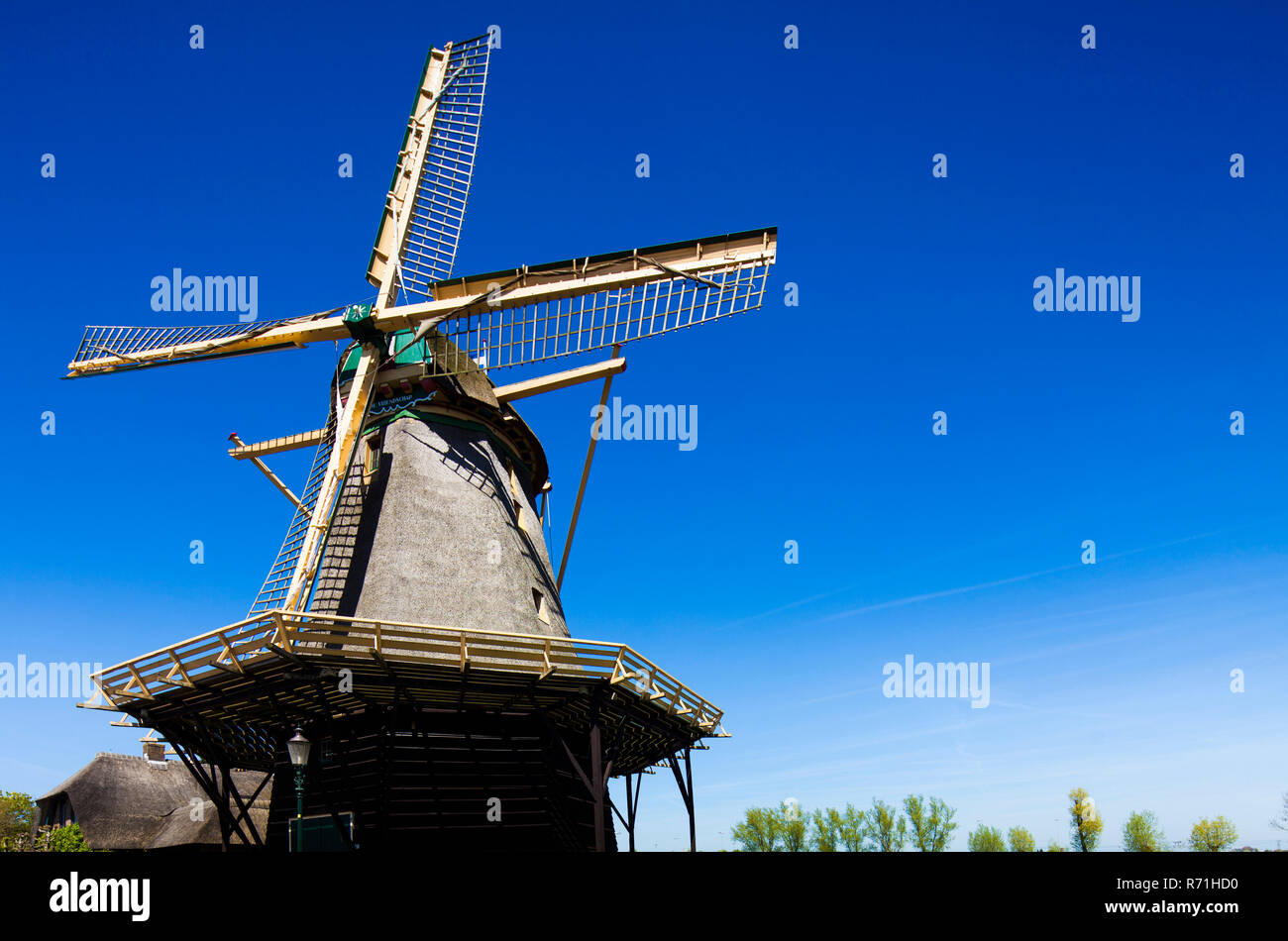Dutch windmill in netherlands Stock Photo - Alamy