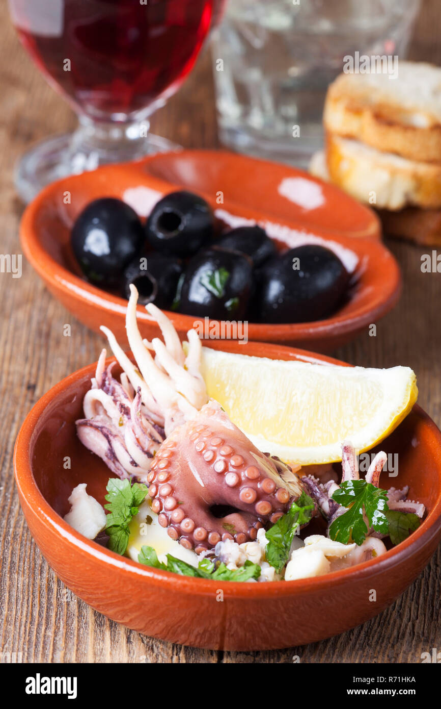 Tapa tapas octopus seafood hi-res stock photography and images - Alamy