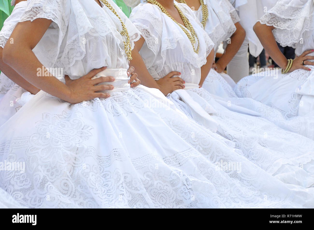 Several girls wearing one of the folk costume of Brazil Stock Photo - Alamy