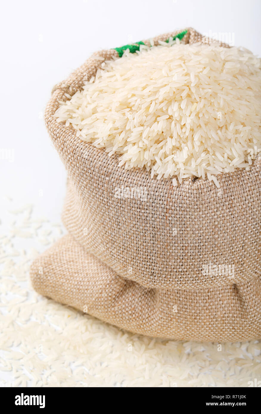 bag of white long grained rice Stock Photo - Alamy