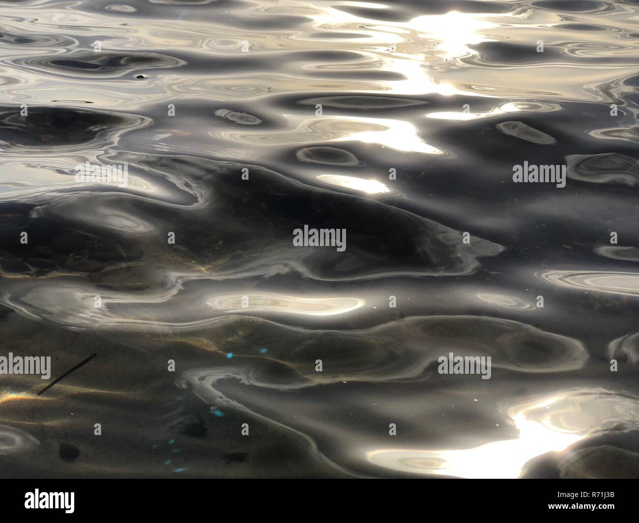 Patterns on water surface creating mesmerising shapes Stock Photo - Alamy