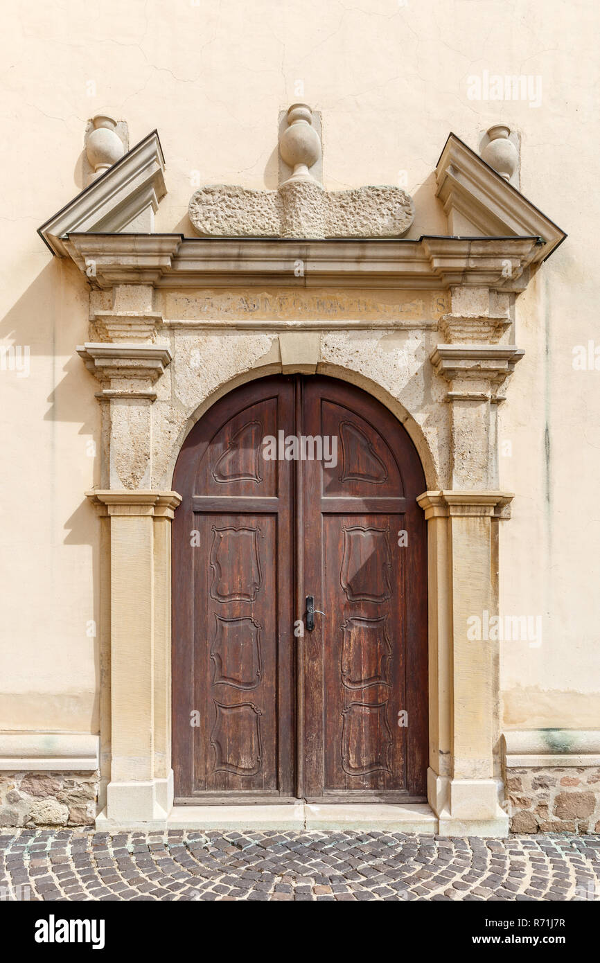 Wooden church door Stock Photo - Alamy