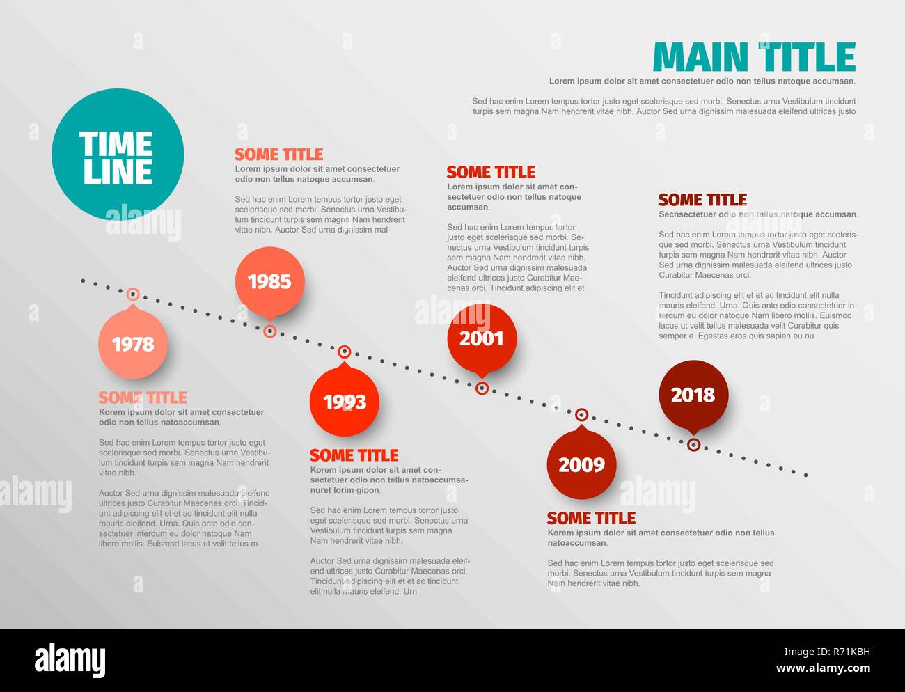 Vector minimalist diagonal timeline report template Infographic with ...